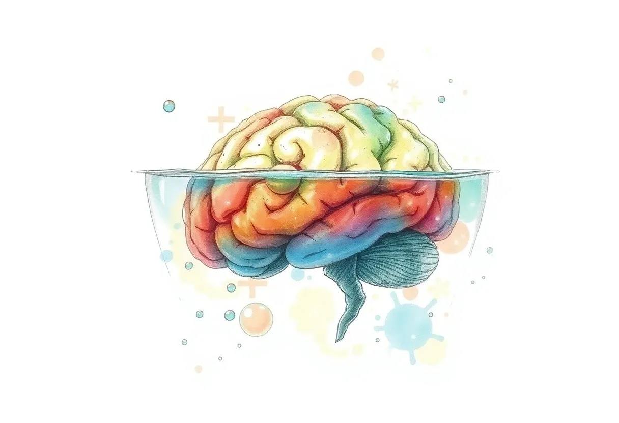 "a brain in a vat of water sketch color" | HackerNoon