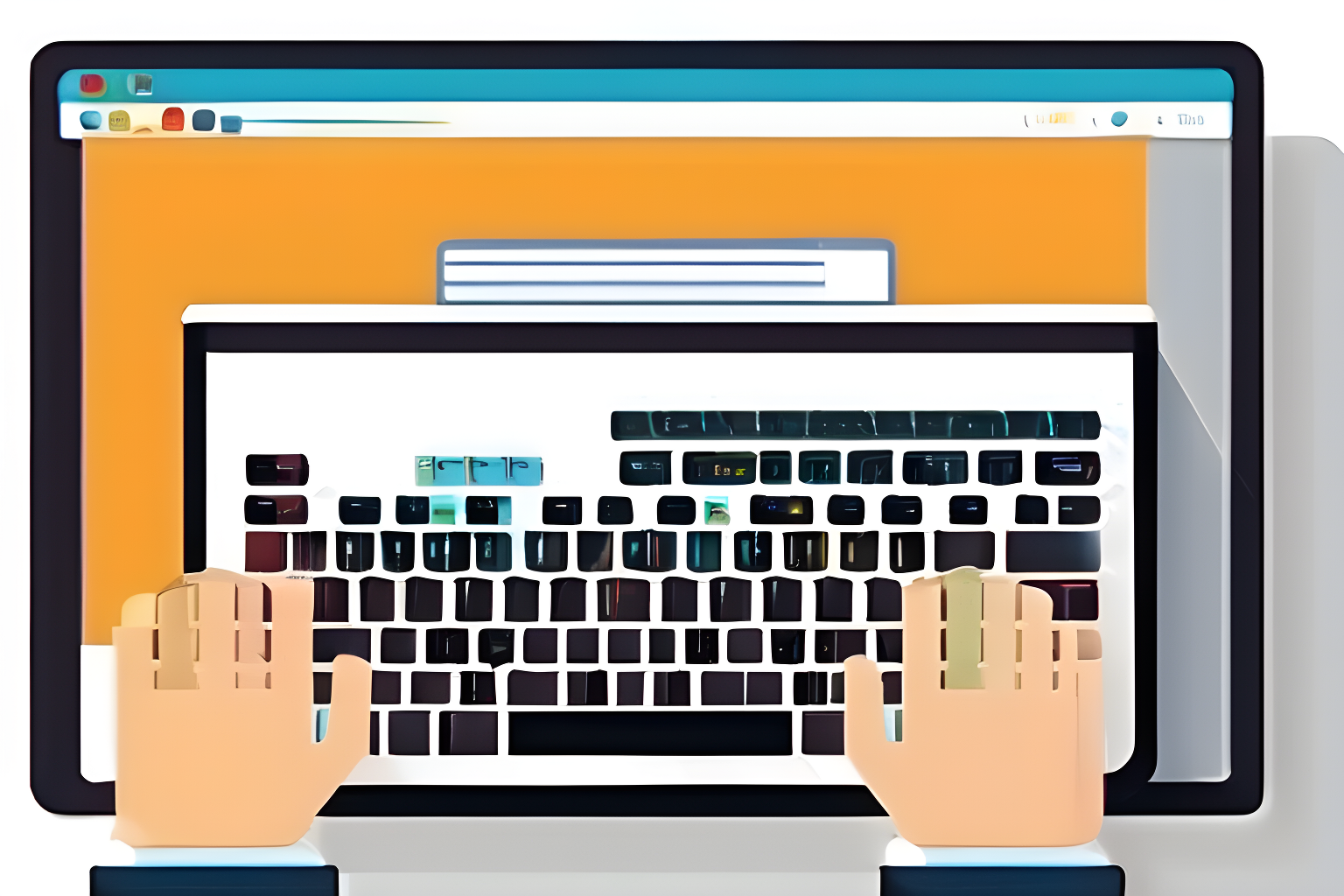A Programmer Typing On His Keyboard Hackernoon