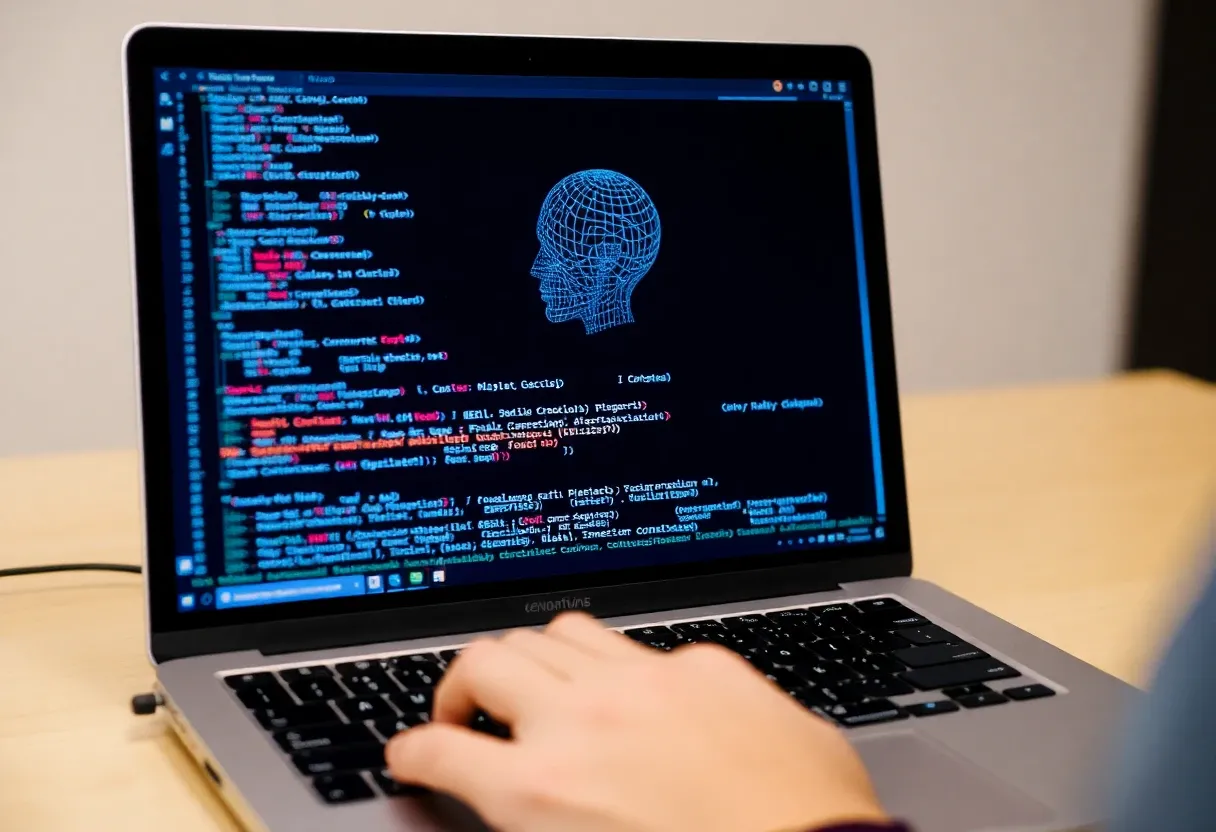 "ai algorithm on a laptop screen" | HackerNoon