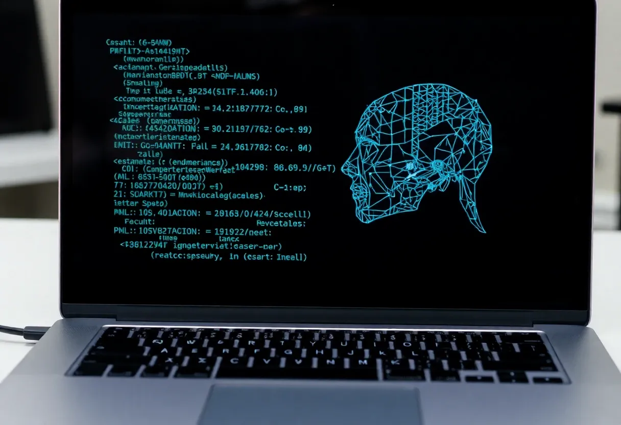 "ai algorithm on a laptop screen" | HackerNoon