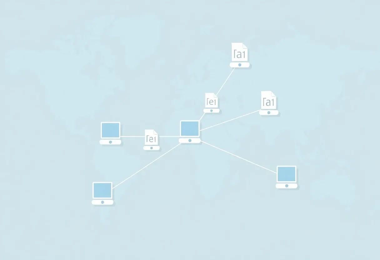 "icons on a map representing a network of computers" | HackerNoon