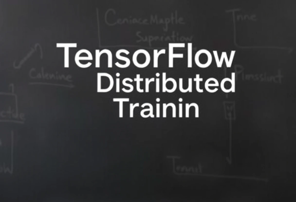 "The text "TensorFlow Distributed Training" on a black board" | HackerNoon