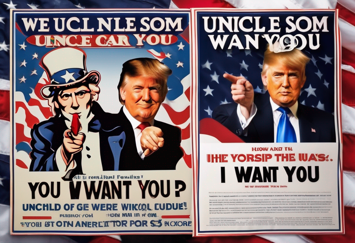 "Use Uncle Sam "I want you" recruiting poster and put Trump's face ...